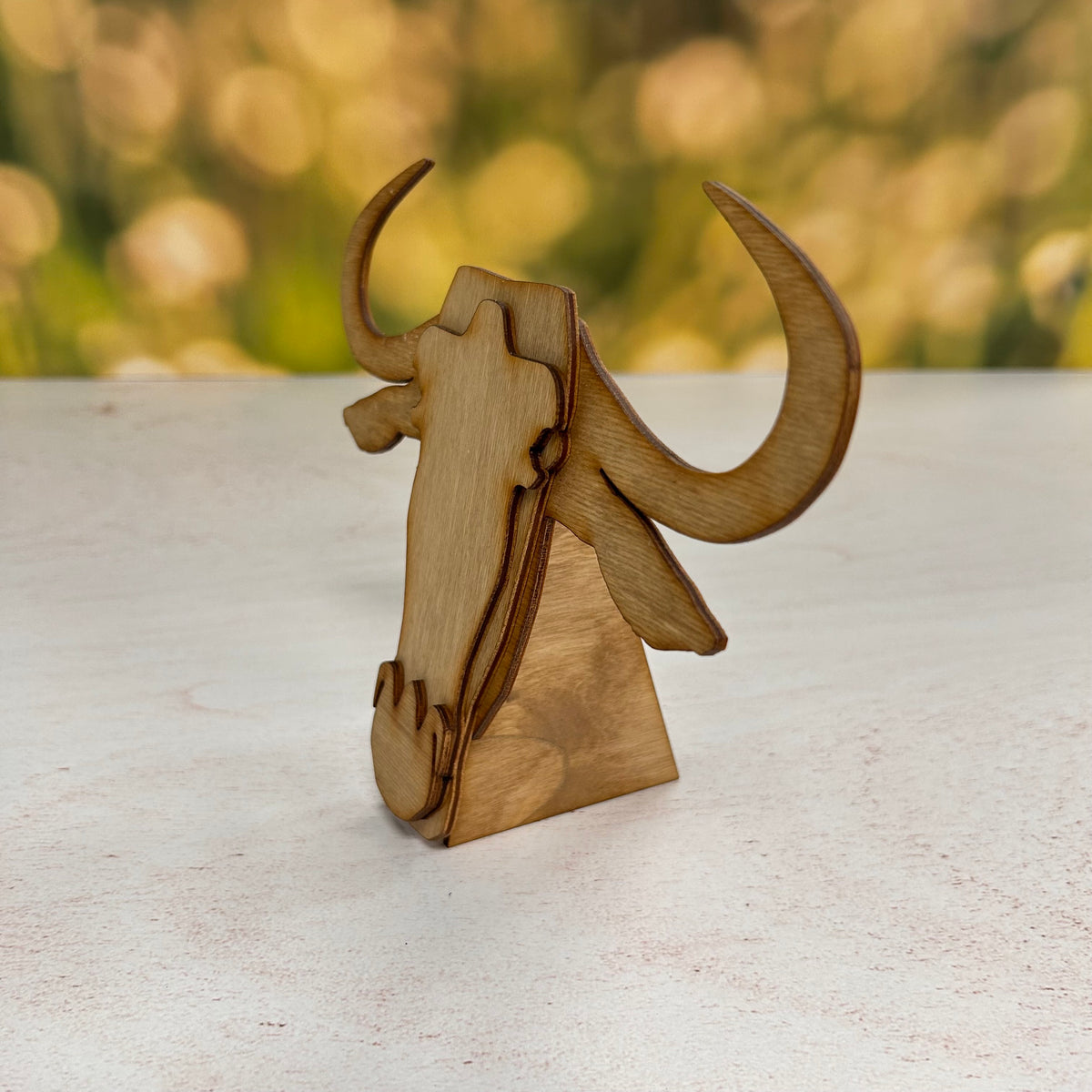 Wildebeest Shelf Bust – Rack and Plume