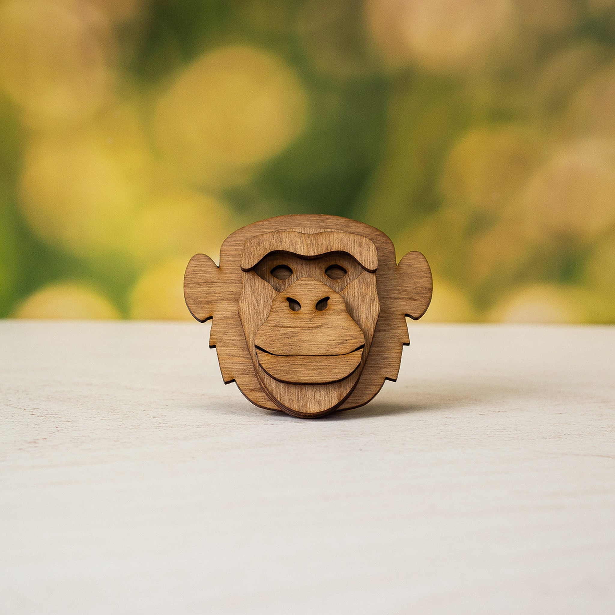 Mini Chimpanzee Bust – Rack and Plume